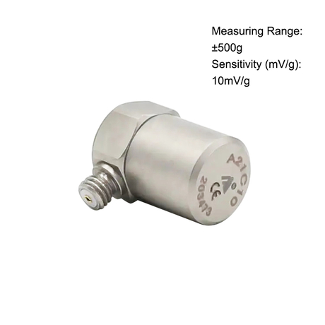 A21C10 500g 2-10mA IEPE Type Uniaxial Accelerometer Piezoelectric Vibration Acceleration Sensor ...